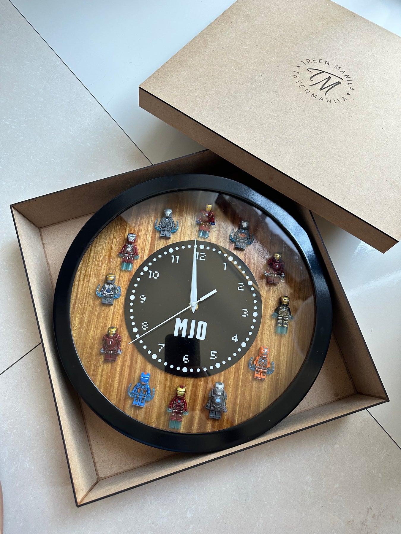 Mini Figures Wall Clock – 12" Personalized Clock with Superhero or Cha ...