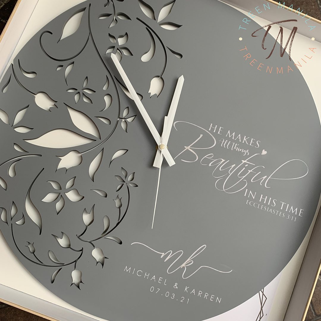Personalized Acrylic Wall Clock – Treen Manila