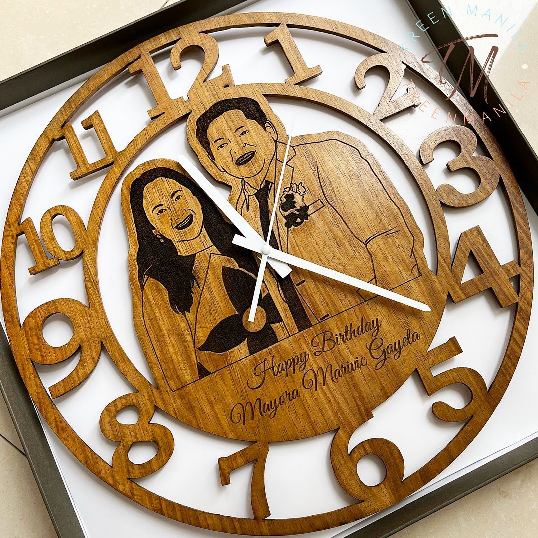 Personalized/Customized Wall Clock - Wood – Treen Manila