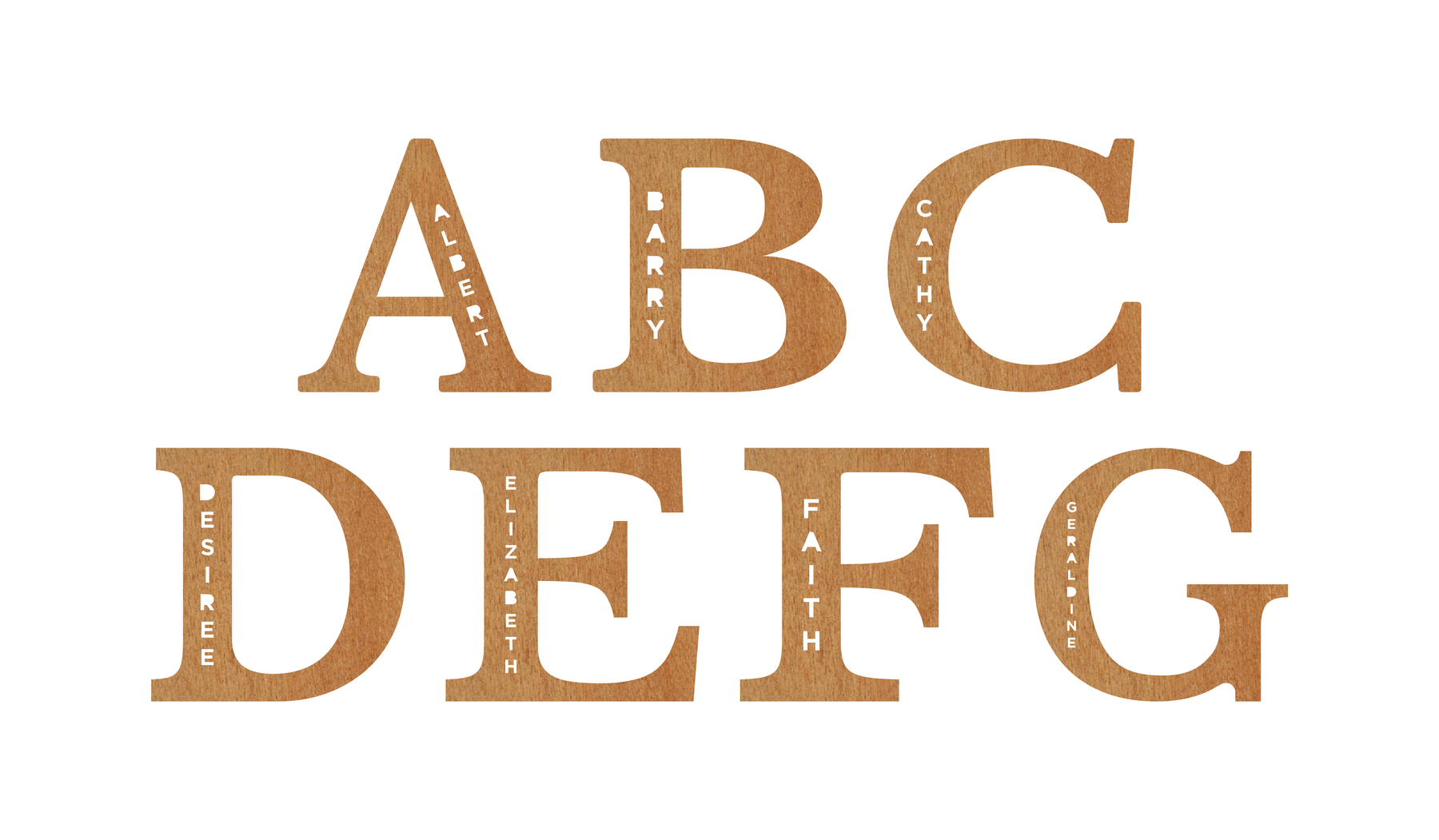 Wooden Letter Lamp – Treen Manila