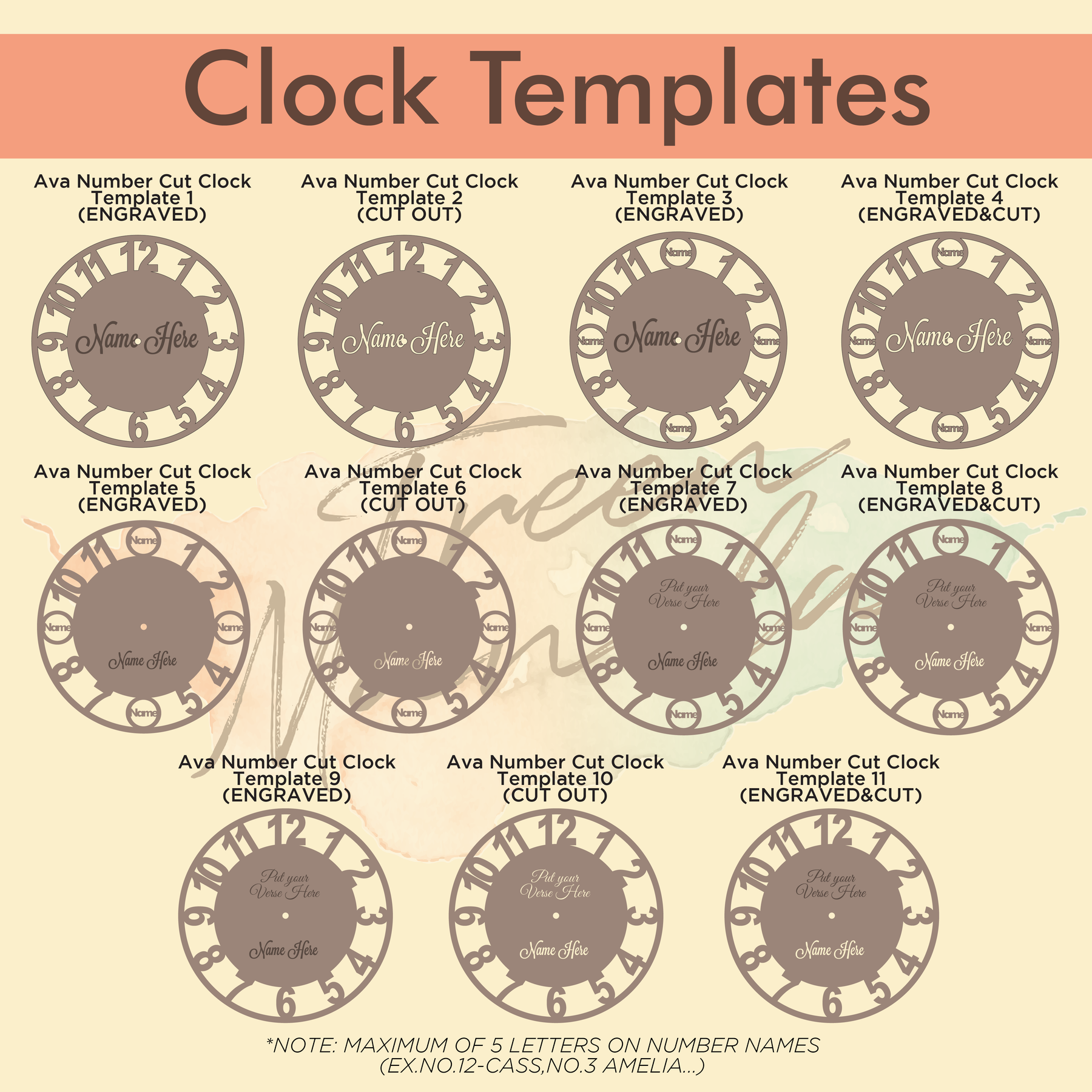 Personalized Wall Clock - Wood – Treen Manila