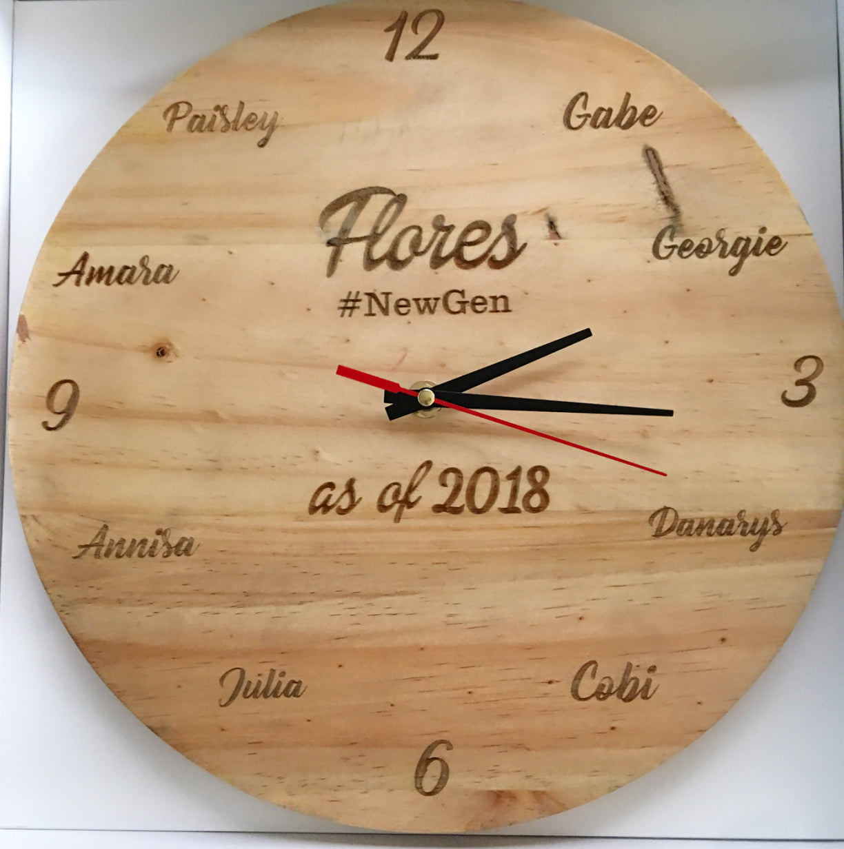 Full Engraved Wooden Clock – Treen Manila
