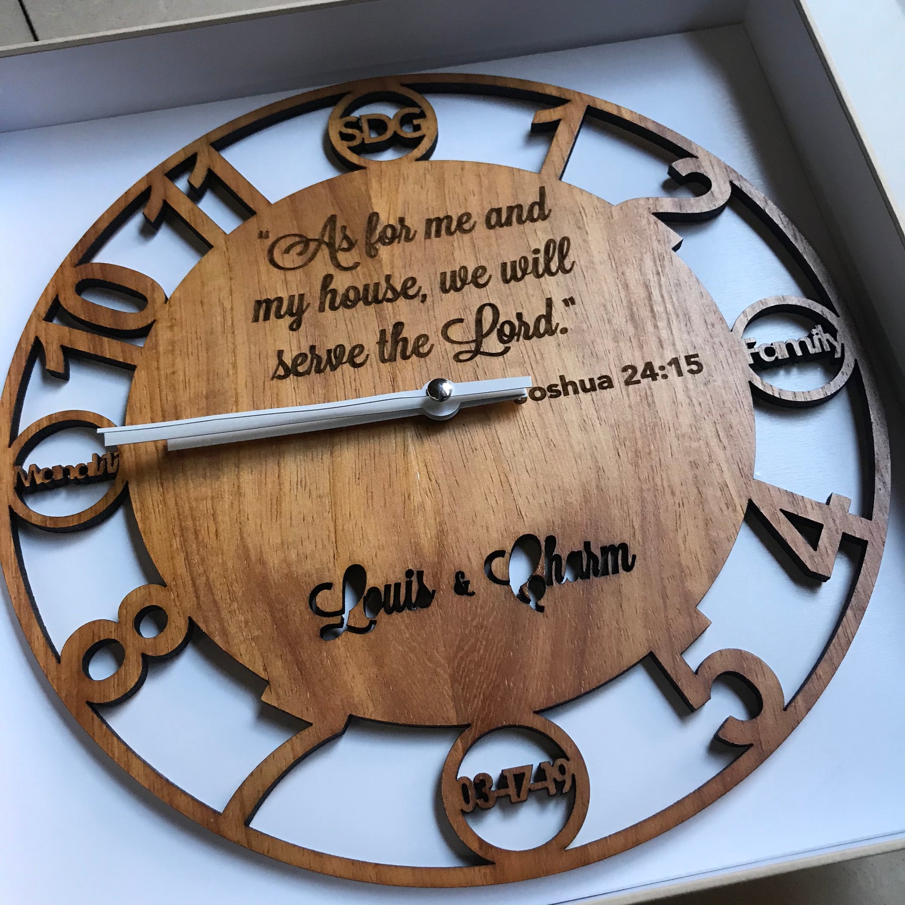 Personalized Wall Clock - Wood – Treen Manila